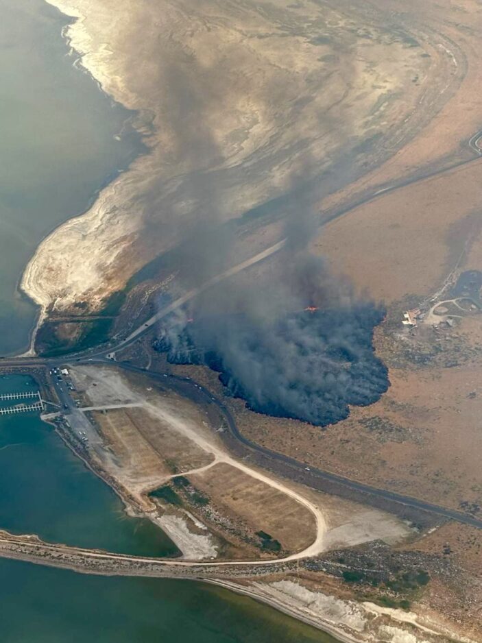 UPDATE: Antelope Island State Park reopens after fire that forced ...